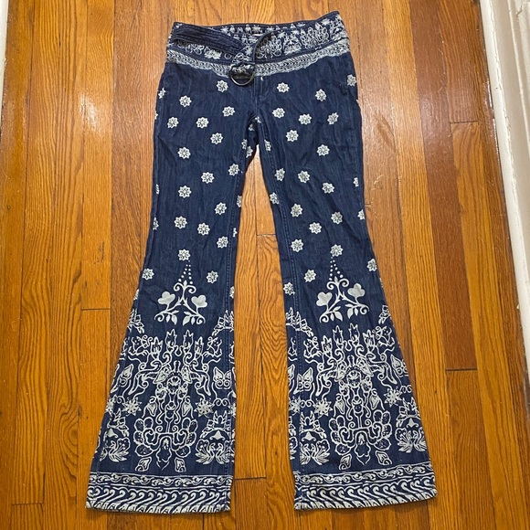 We The Free | Jeans | Boho Floral Print Flare Pants | Poshmark